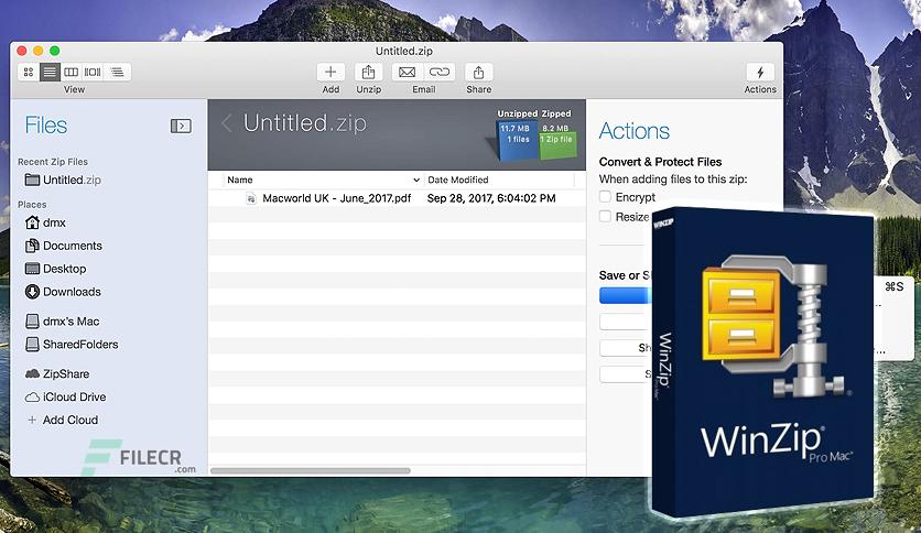 WinZip Mac Pro 12.0.7282 for MacOS Free Download - FileCR
