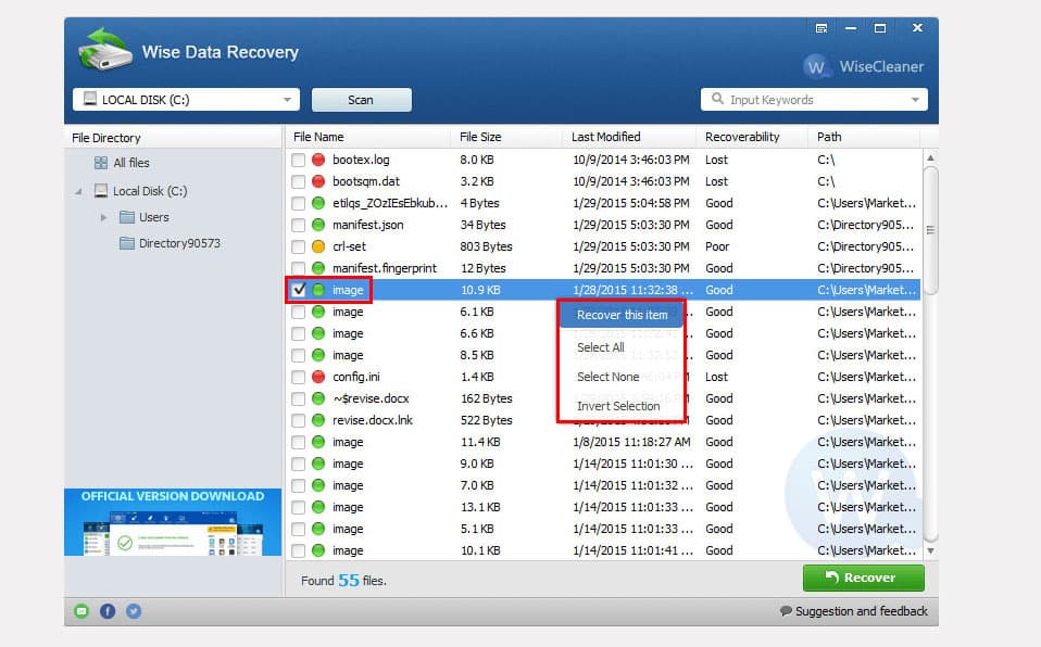 Wise Data Recovery 6.2.2.520 Free Download - FileCR