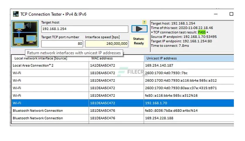 Tcp Connection Tester 2 5 2 1 Free Download Filecr